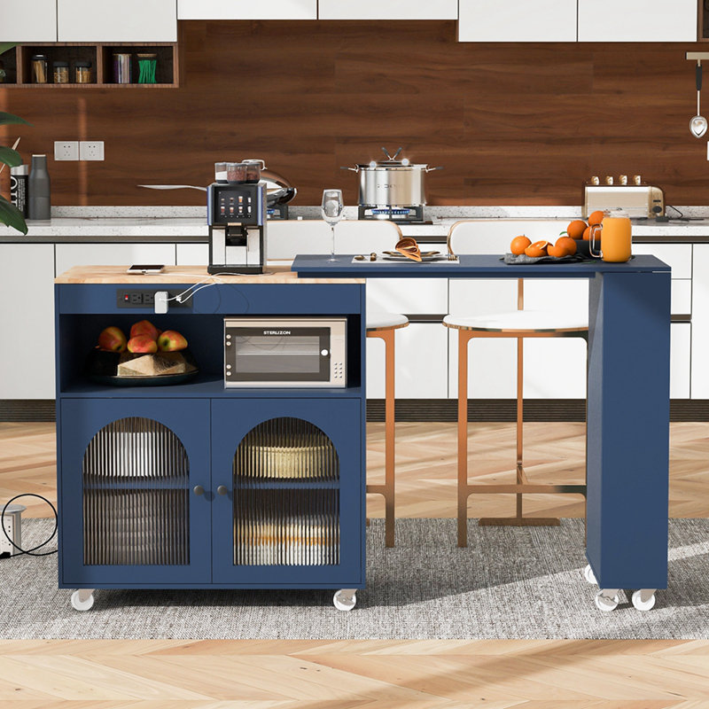 Extended kitchen island table store